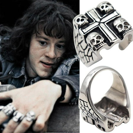 Stranger Things 4 Ring Eddie Munson Wears Skull Anillos Hellfire Club ...