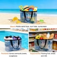 Abstract Blue Beach Bag for Women, Large Breathable Mesh Beach Tote Bag ...