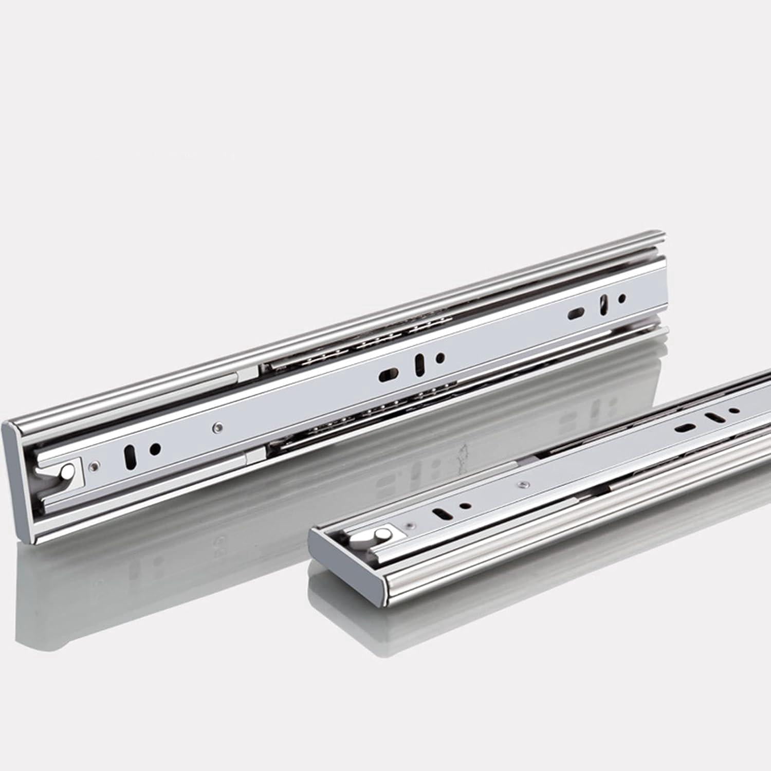 GROOFOO Silent Drawer Slides with Damper, Stainless Steel, 45kg Load ...