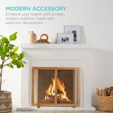 Best Choice Modern 38.5x31in 2-Door Fireplace Screen, Iron Spark Guard ...