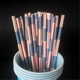 4th of July 100 Straw Set,Independence Day Plastic Straw Disposable ...