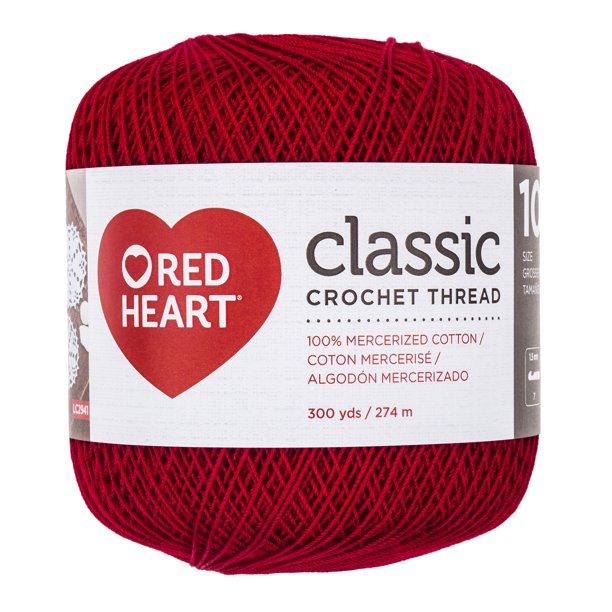 Red Heart® Classic Red Cotton Yarn, 300 Yds Size 10 - Walmart.com
