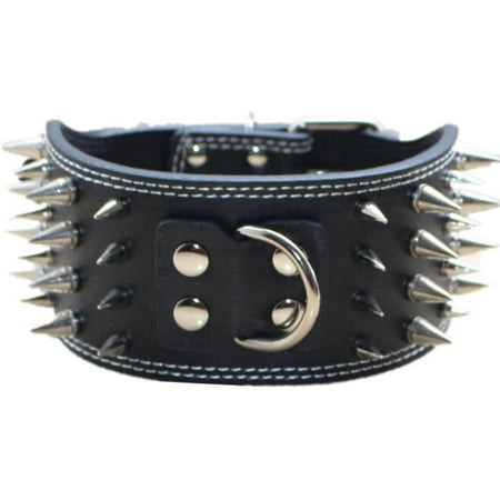 3" Sharp Spiked Studded Leather Dog Collar for | Walmart Canada