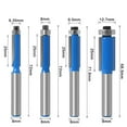 Rainb 8mm Shank Double Edged Trim Router Bit With Bearing For Wood