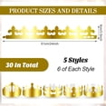 30 Pcs Gold Paper Crown for Adults Princess Hats Crafts Birthday Party ...