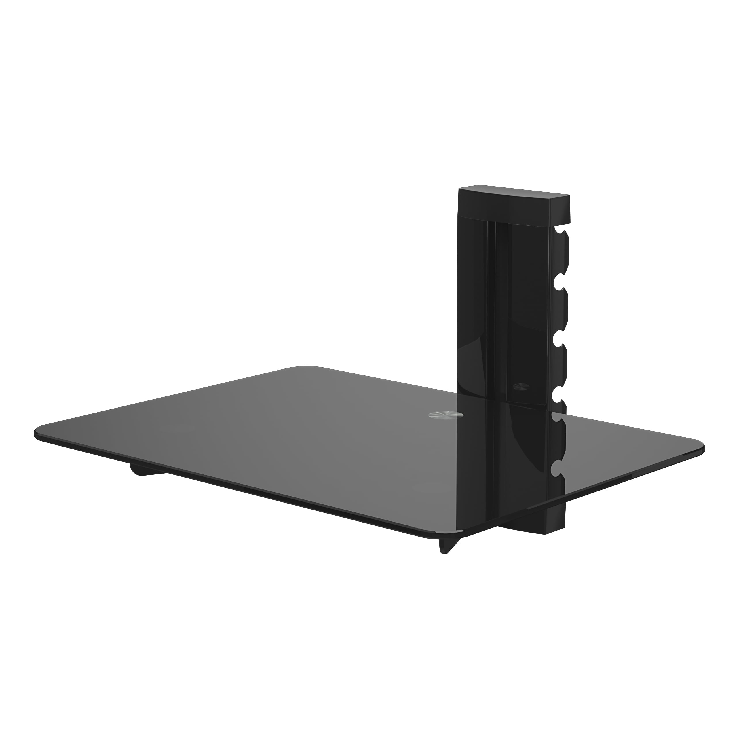 AVF AS100-a Single Shelf AV Wall Shelves, Black Glass - Walmart.com