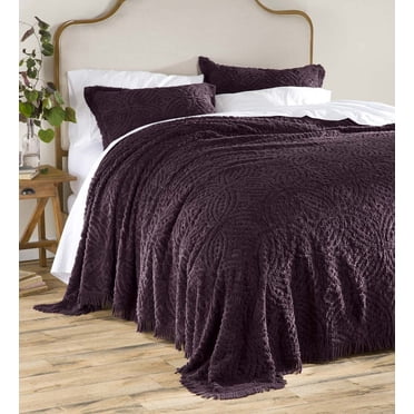 King Wedding Ring Tufted Chenille Bedspread - Walmart.com
