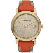 Burberry Unisex 38mm Analog Quartz Watch, Double Leather Strap BU9016 ...