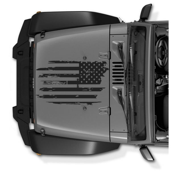 Large USA American Flag Hood VINYL decal for Jeep, Truck and others ...