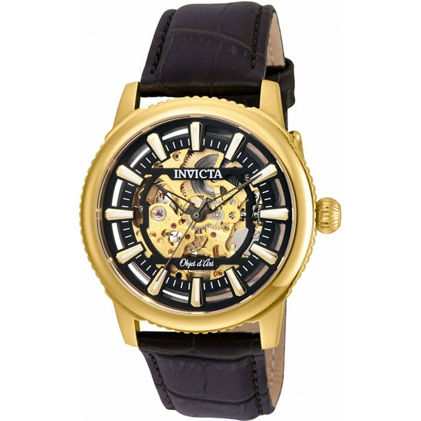 Invicta - Invicta Men's Objet D'Art Automatic Stainless Steel Brown ...