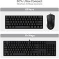 Redragon K630 Dragonborn 60% Wired RGB Gaming Keyboard, 61 Keys Compact ...