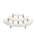 BalsaCircle 3 Whitewashed 3 Tier Wooden Cupcake Stands Semicircle ...
