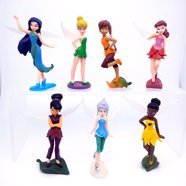 Disney Tinkerbell Fairy Girls Dolls Set, 6pcs PVC Action Figures, Cake ...