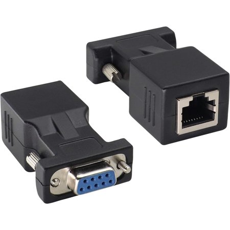 HAHDAXIA RS232 DB9 to RJ45 Converter RJ45 Female to DP9 9-Pin Serial ...