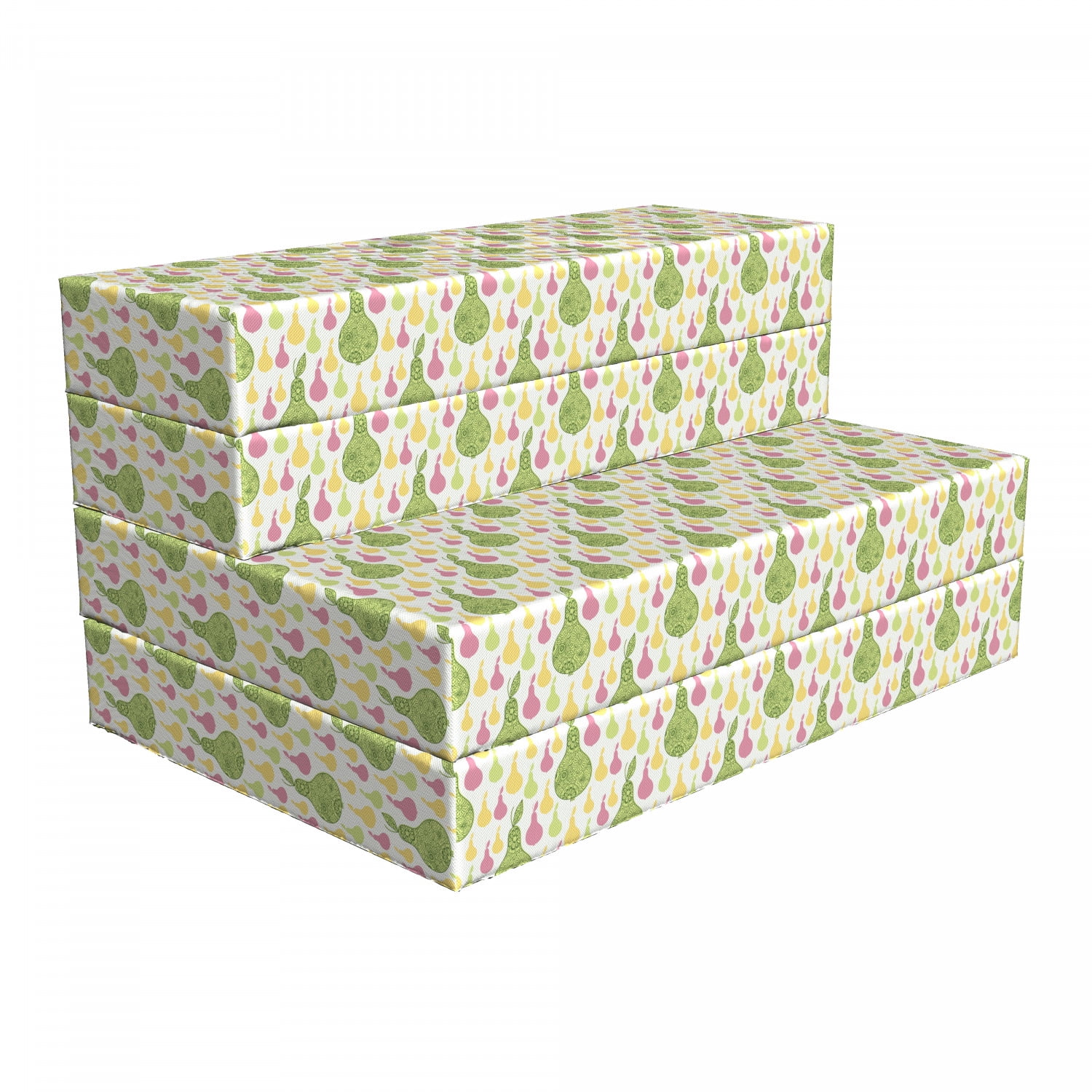 Fruit Foldable Mattress, Repetitive Zentangle Pears, 74.8" x 39.4 ...