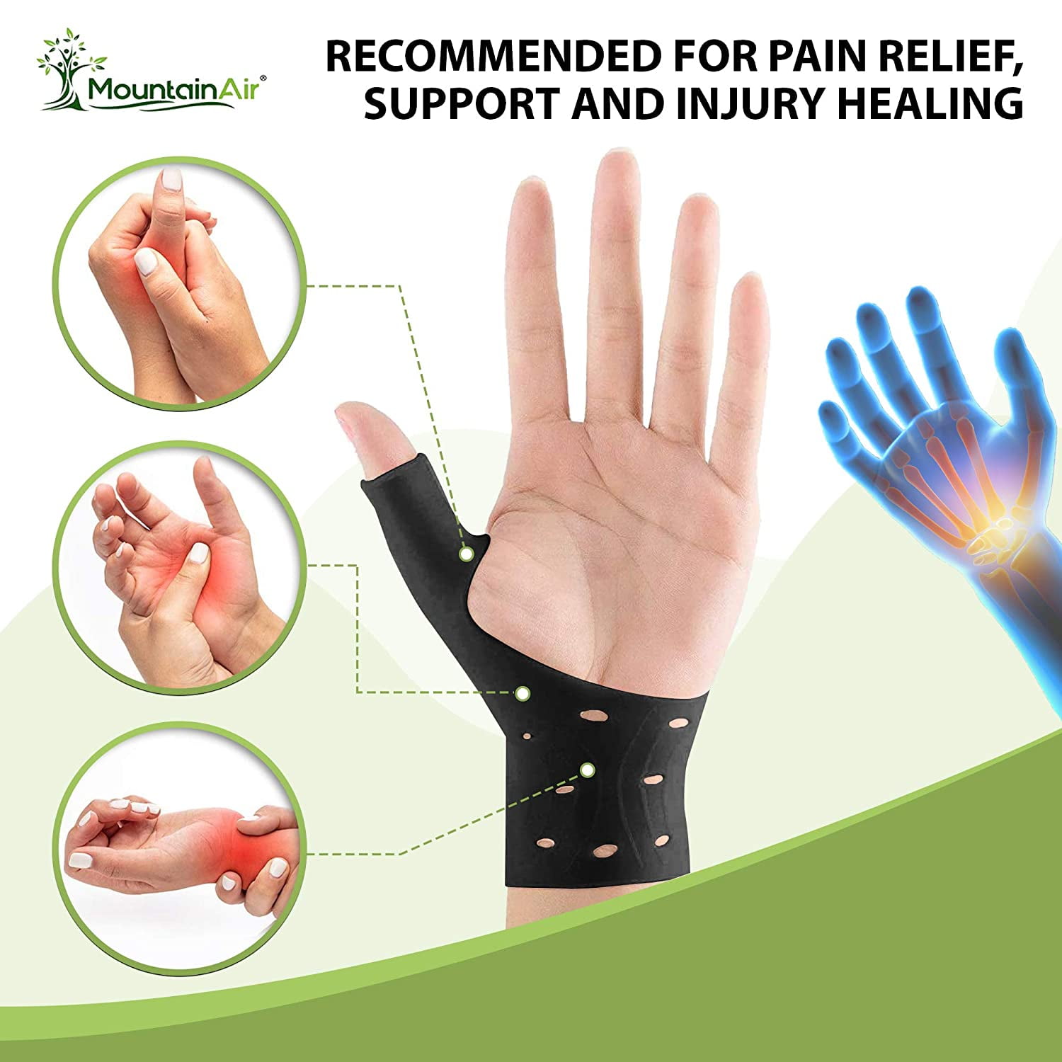 Buy Gel Wrist and Thumb Brace - 2 Pairs – Unisex Wrist Splint to Fit ...
