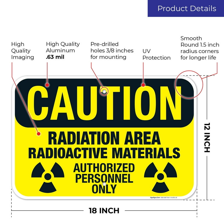 Printable Radiation Area Sign