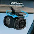 Car Clip on Fan with LED Display, Backseat Fan, USB Rechargeable ...