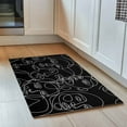 Abstract Style Door Mat Black Modern Simple Character Line Non Slip ...