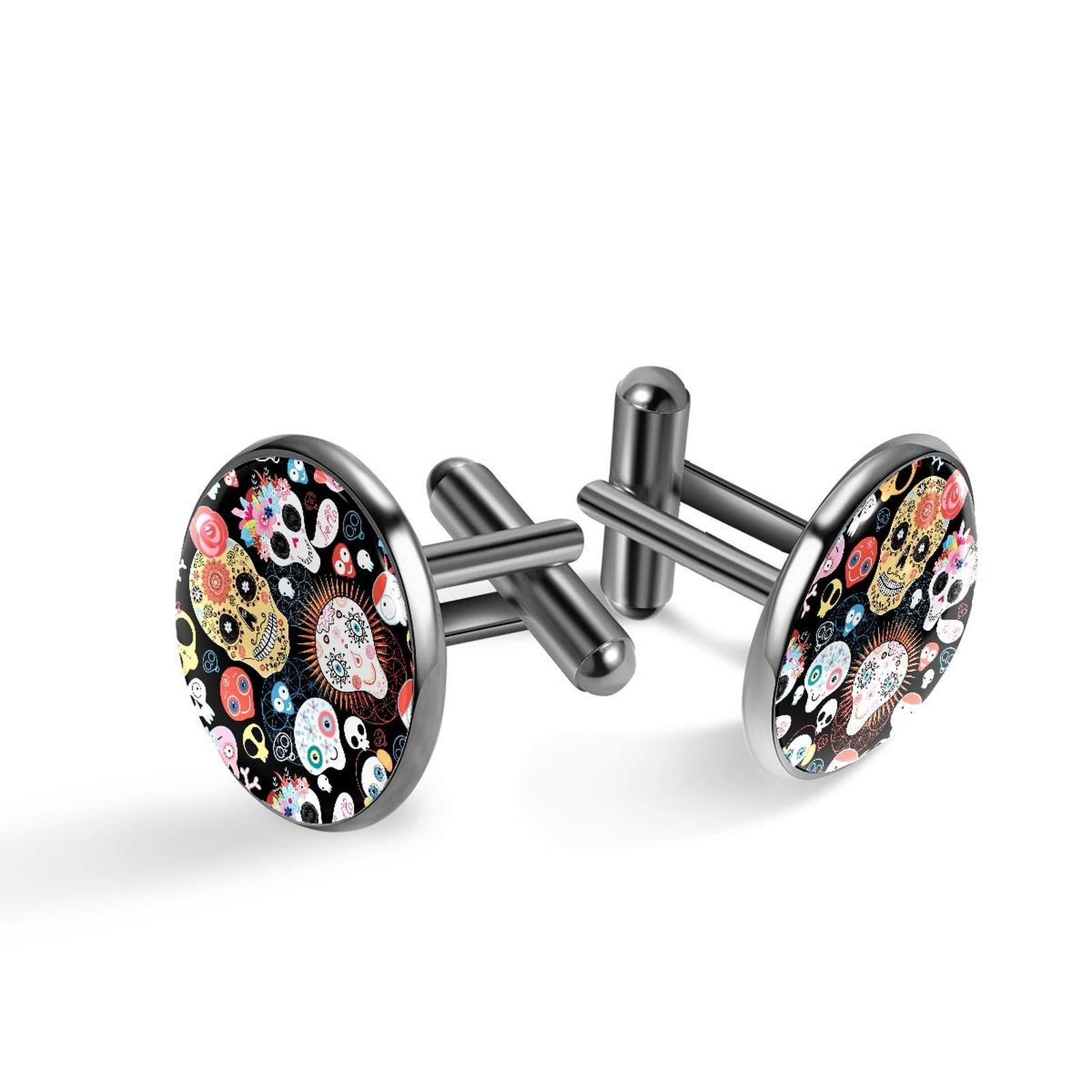 Men Classic Black Cufflinks for Tuxedo Shirts Business Wedding Cuff ...