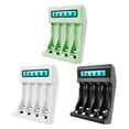 Fast Chargers Adapter For 2A 3A Rechargeable Batteries With 4 Slots LCD ...
