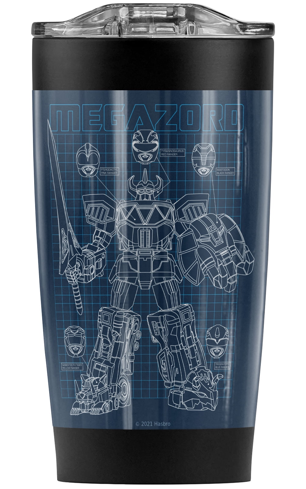 Power Rangers/Mega Plans Stainless Steel Tumbler 20 oz Coffee Travel ...
