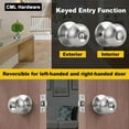 (2 Pack) Entry Door Knob, Keyed Different Door Lock Sets in Solid ...
