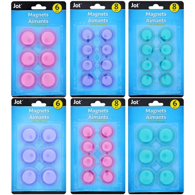Jot Translucent Plastic Button Magnets - Walmart.com