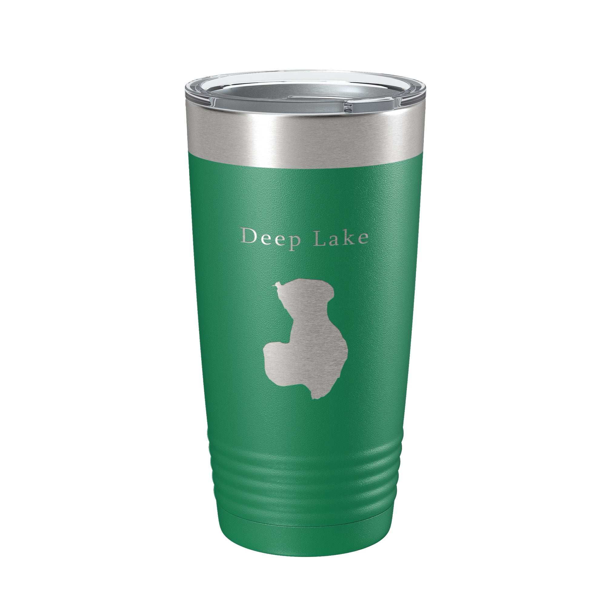 Deep Lake Map Tumbler Travel Mug Insulated Laser Engraved Coffee Cup ...