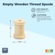 50 Pack Empty Wooden Thread Spools for Arts and Crafts, 0.75 x 1 in, 0. ...