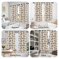 Boston Terrier and Roses Cream Pattern Blackout Curtains,Triple Weaved ...