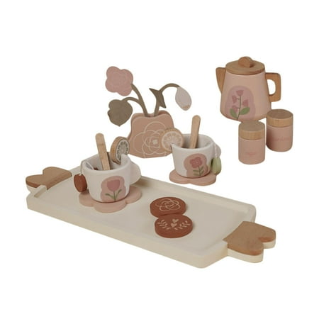 Wood Afternoon Tea Set Toy Pretend Play Toy for Age 3 4 5 6 7 Year Old ...