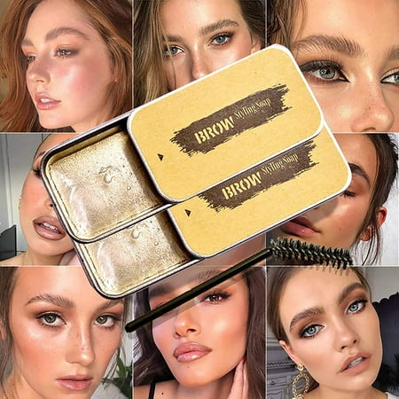 Eyebrow Soap Kit Eyebrow Gel Pomade Long Lasting Waterproof Smudge ...