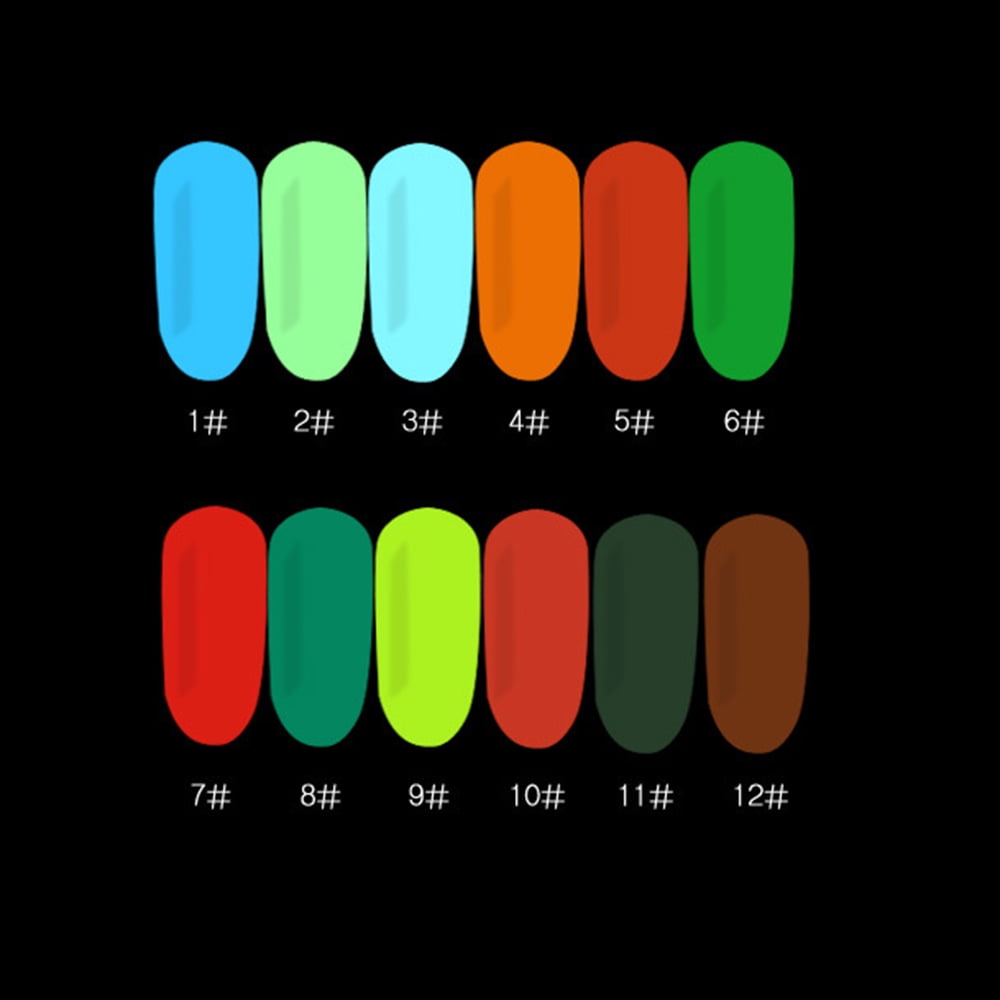 Click here for Graflsoa 12-Color Glow-In-The-Dark Nail Powder Set... prices