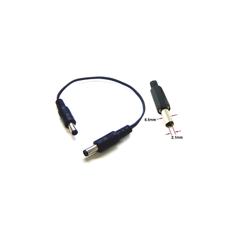 DC Power Loop-Through Male to Male Cord With 5.5x2.1mm Plug - 10 Inch ...