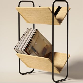 Hoompa Record Player Stand With LED Light Double Wide Turntable Stand ...