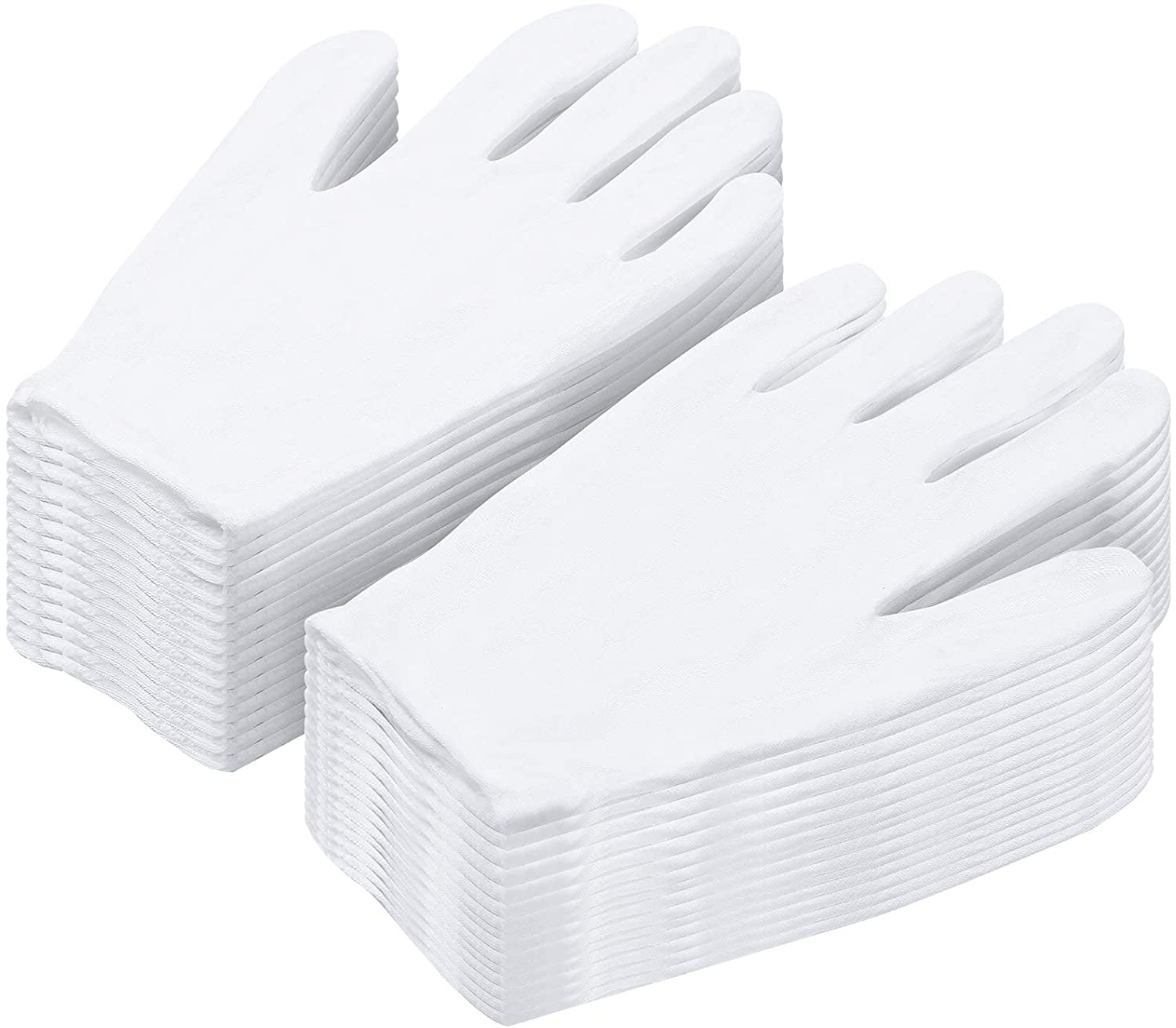 Cotton Gloves for Dry Hands, 20 Pairs Large White Cotton Gloves for ...