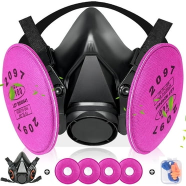 ST-100X Reusable Full Face Gas Mask with Vapor, Particulate Filtration ...