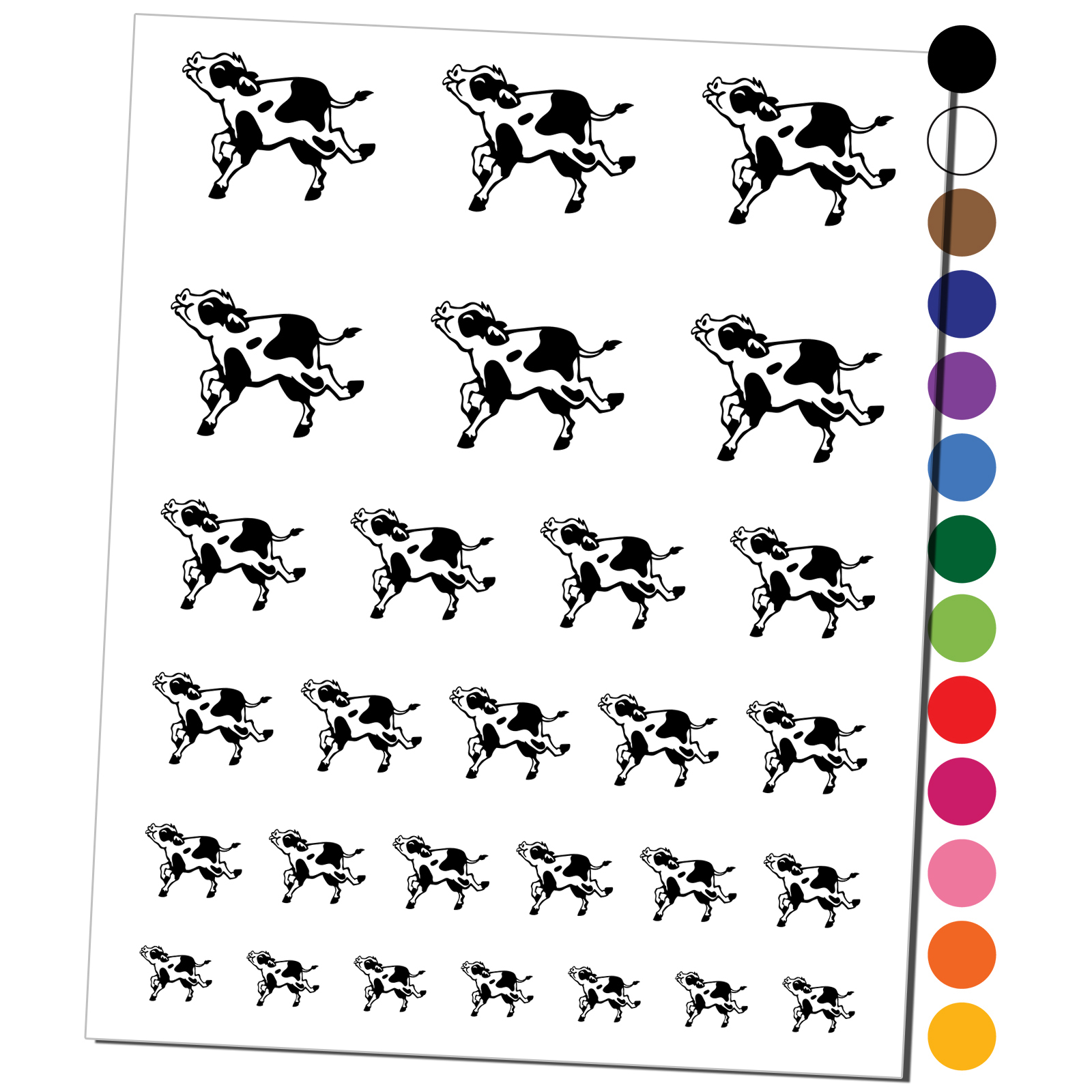 Happy Prancing Spotted Cow Calf Water Resistant Temporary Tattoo Set ...
