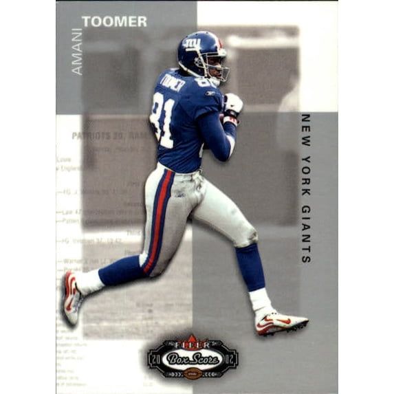 2002 Fleer Box Score #56 Amani Toomer NFL Football Trading Card ...