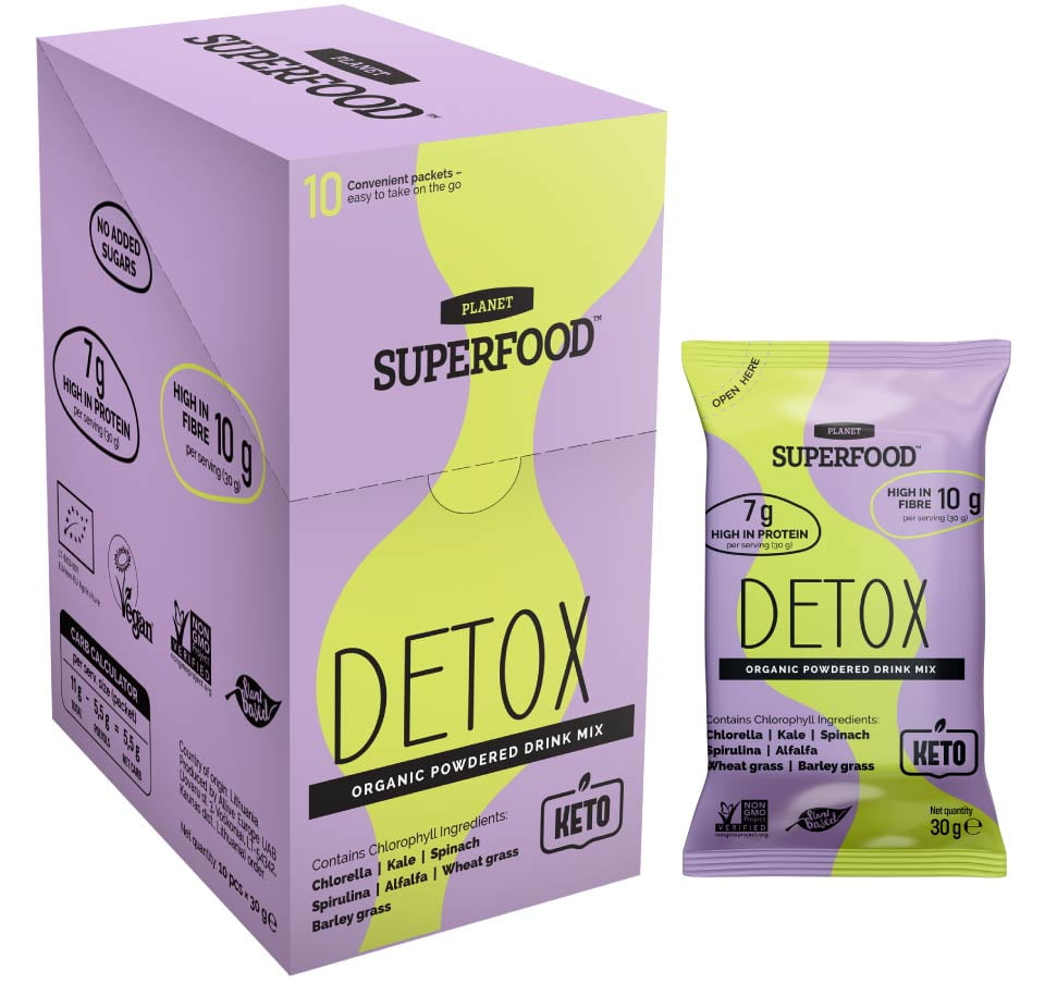 Planet Superfood Organic Powdered Drink Mix Detox 10 pack - Walmart.com