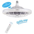 uvwlwu Modern LED Ceiling Fan Light Fixture with Adjustable Three Color ...