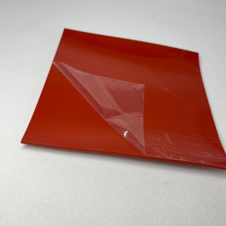 Red Rubber Sheet Silicone Rubber Sheet High Temp Solid Red/orange Pad ...