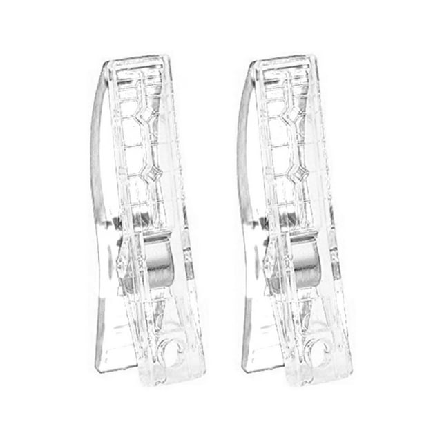 2 Pcs Clear Plastic Clip for Fastening Blinds Window Curtain - Walmart.com