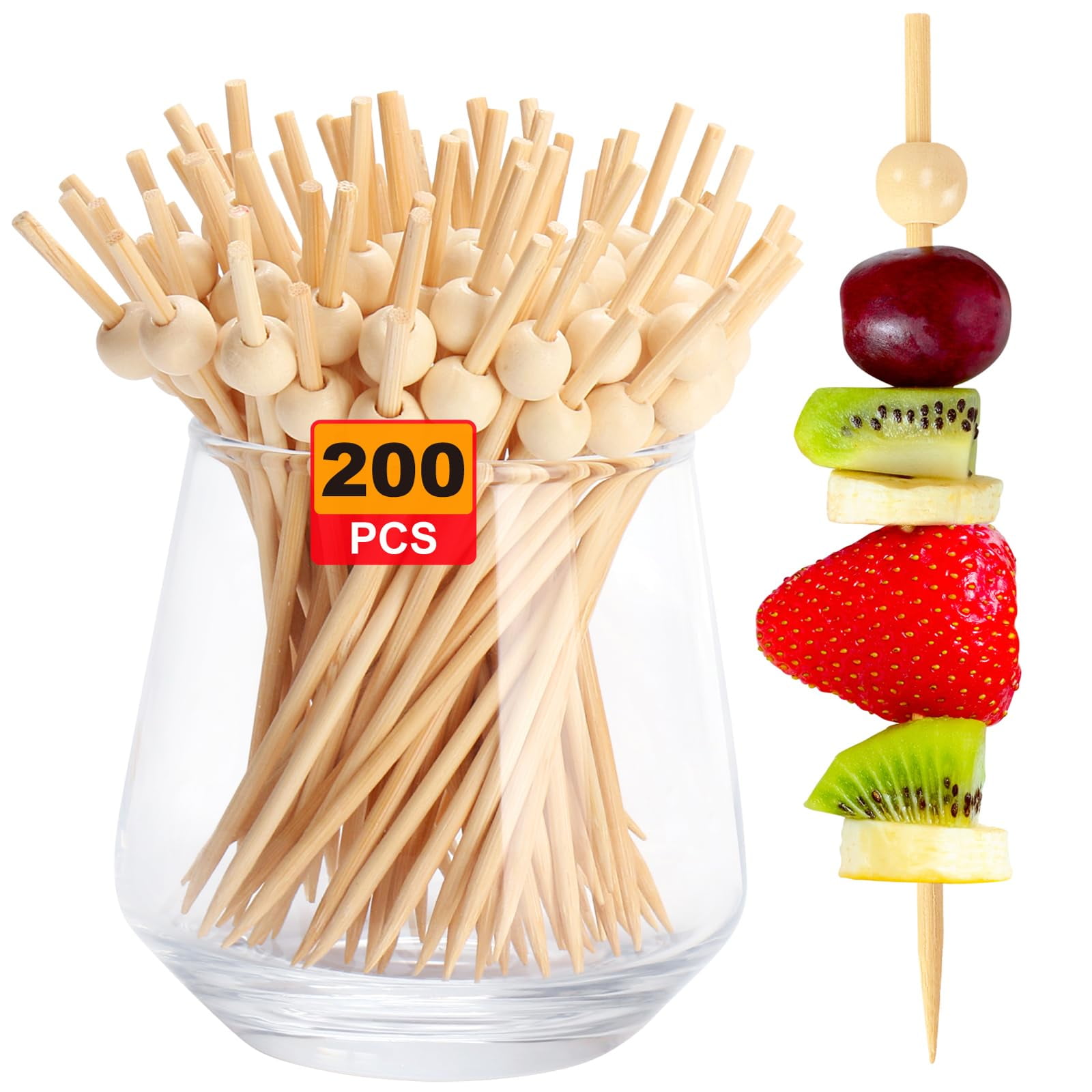 Click here for Amdohai 200pcs Cocktail Picks  Natural Fancy Tooth... prices