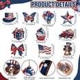 3.15 Inch 250th Anniversary 4th of July Wooden Hanging Ornament Set, 12 ...
