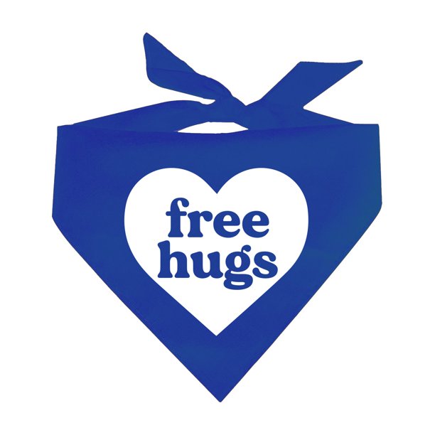 Free Hugs Heart Triangle Dog Bandana (Assorted Colors) - Walmart.com