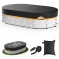 RIVERGRIT 9X18Ft Oval Pool Cover, 420D Oxford Solar Pool Cover for ...
