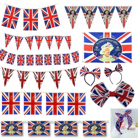 Union Jack Bunting Queen's Platinum Jubilee Party Decoration Royal ...