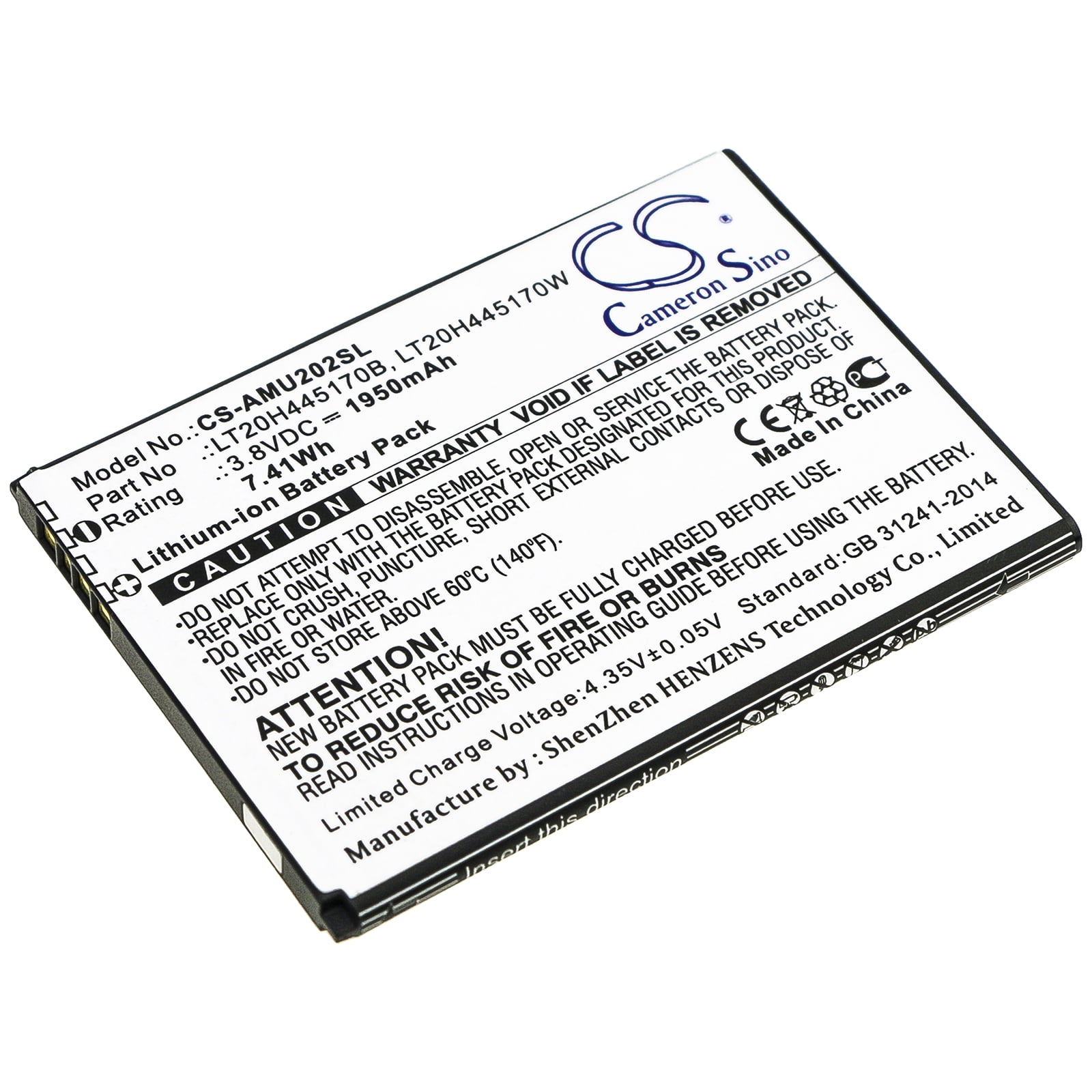 1950mAh LT20H445170B LT20H445170W Battery for U202AA Maestro - Walmart.com